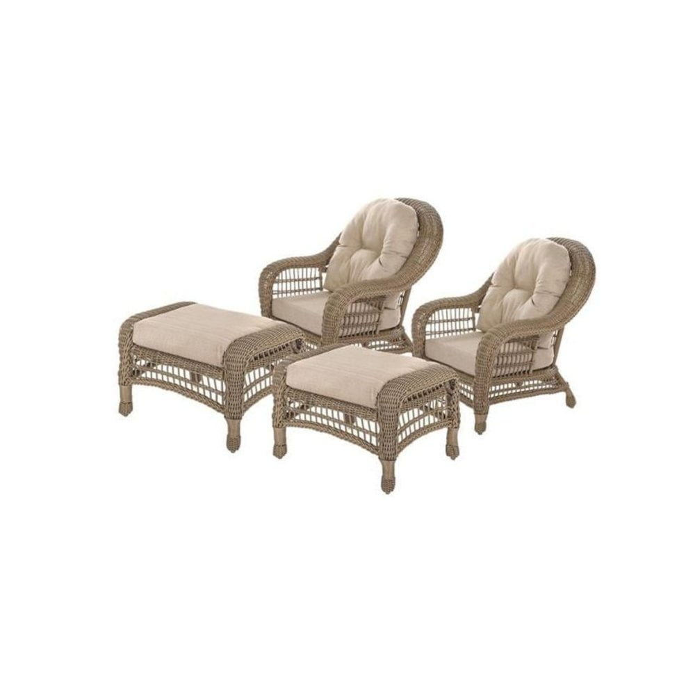 Jiallo Outdoor Garden 4 Pc Conversation Set With Ottomans - Walmart.com