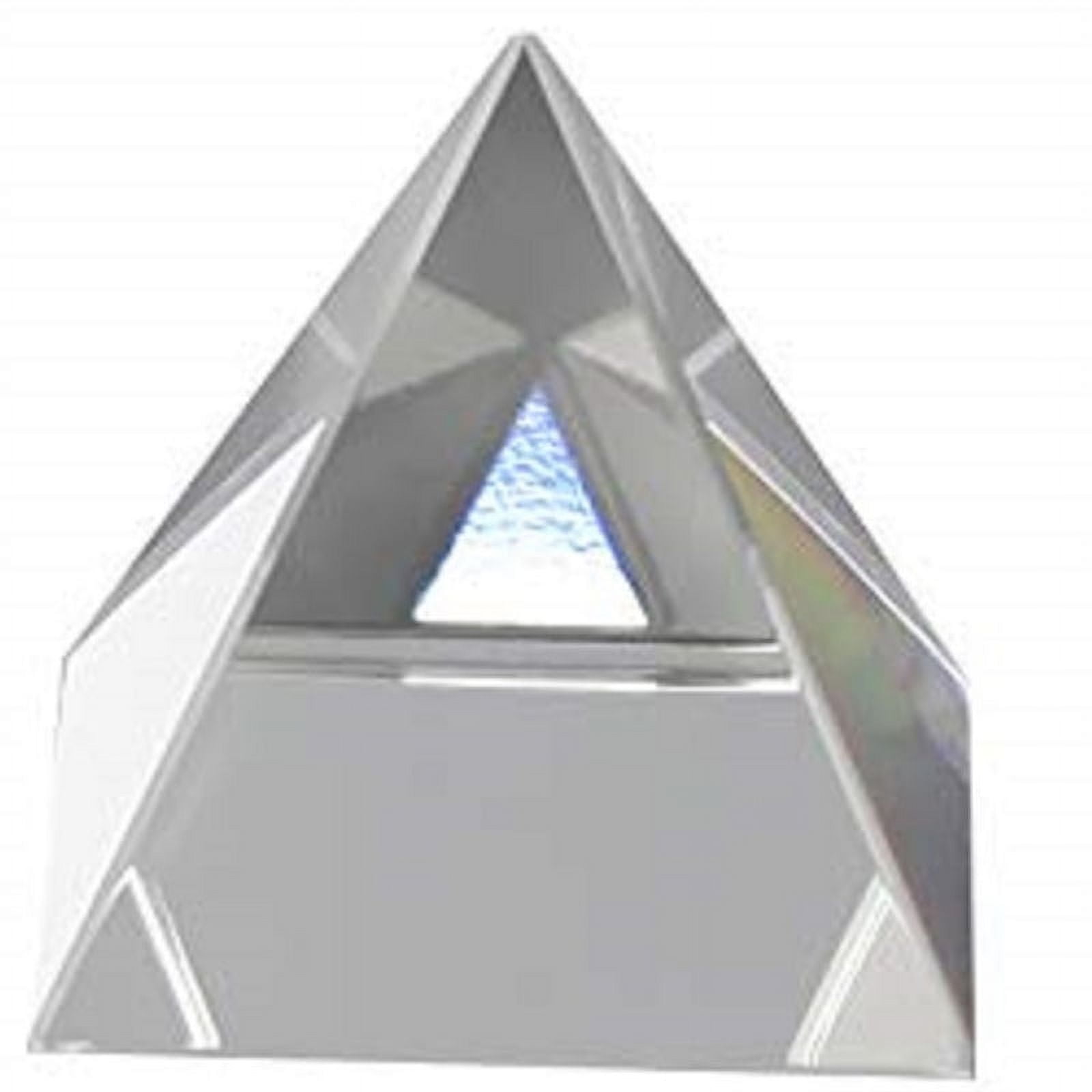 Jiallo Perfect Gift Pyramid Shape Modern Crystal Paperweight in Clear ...