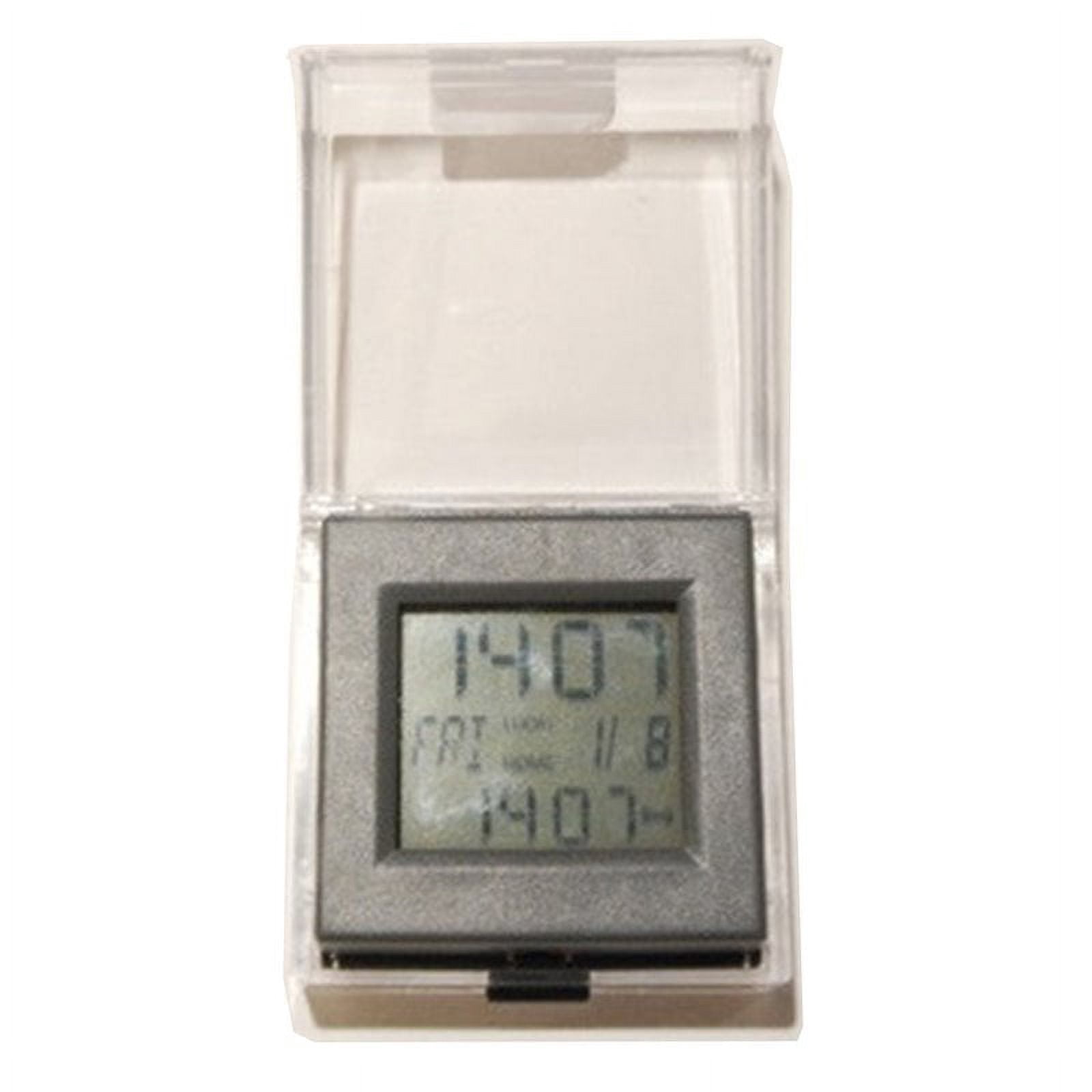 Jiallo Travel Dual Time Modern Plastic Alarm Clock in Gray/Clear ...