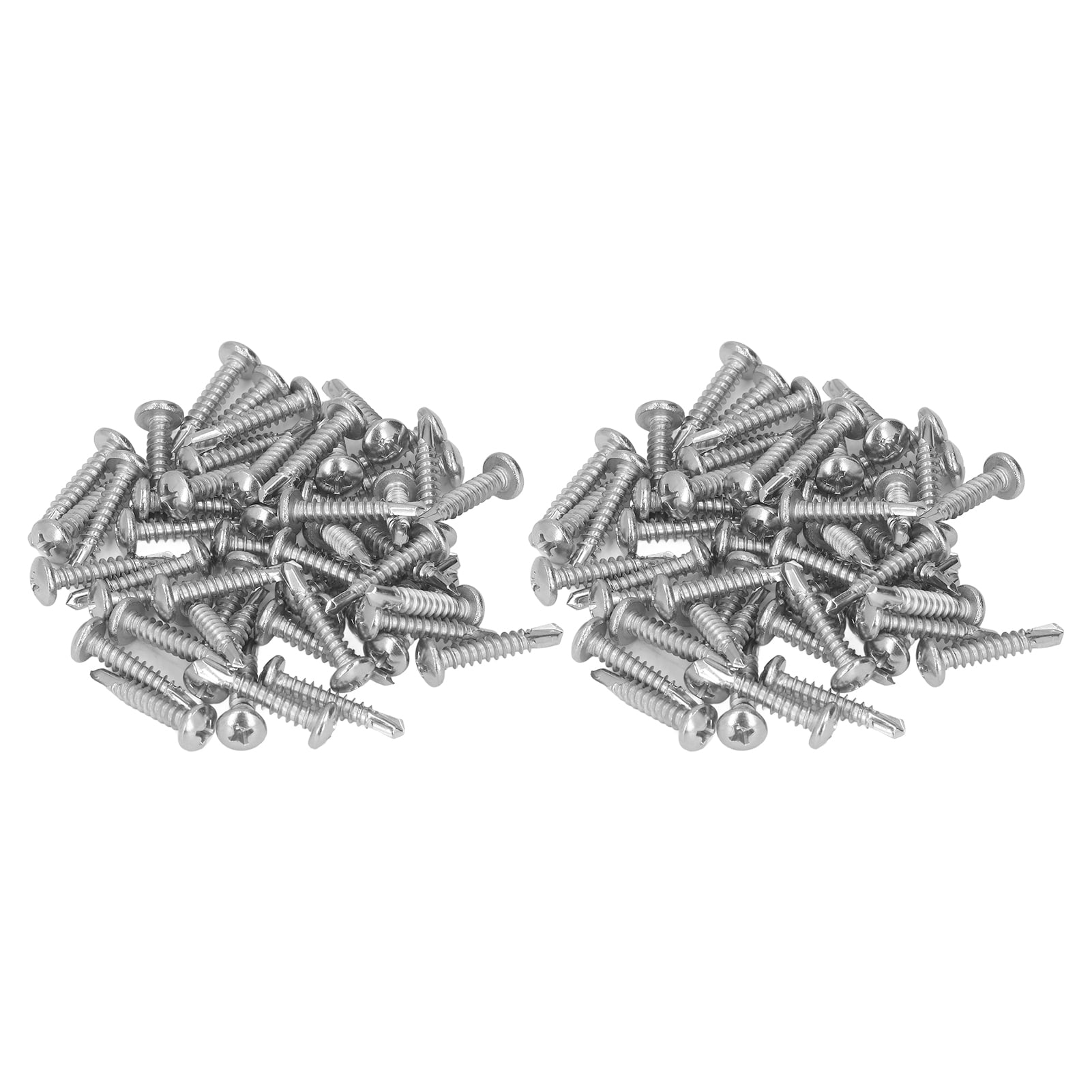 Jiameifeifu 100Pcs Self Drilling Screw Round Head 304 Stainless Steel ...