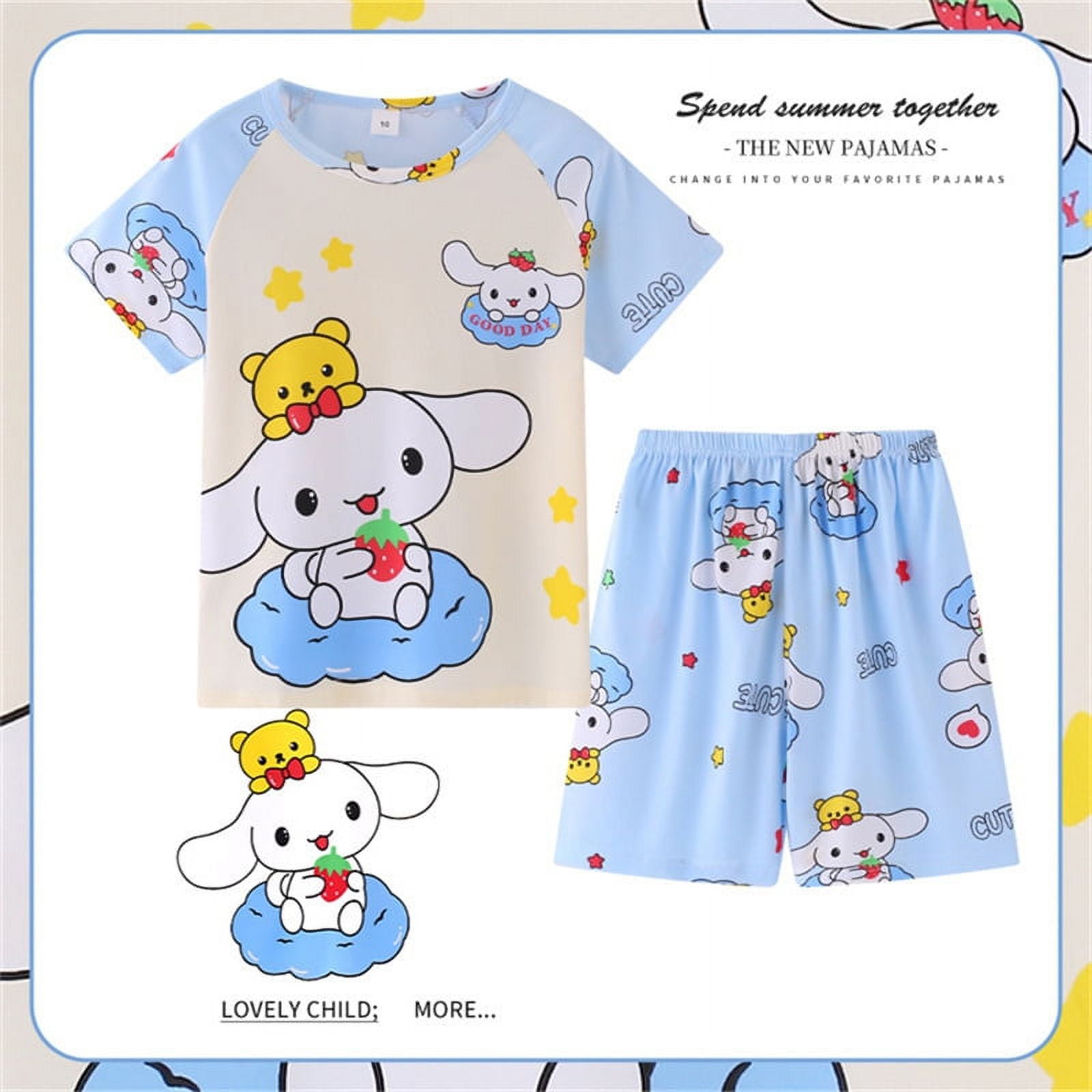 JianFen 2024 Cute Anime Summer Childrens Pajamas Miniso Cinnamoroll ...