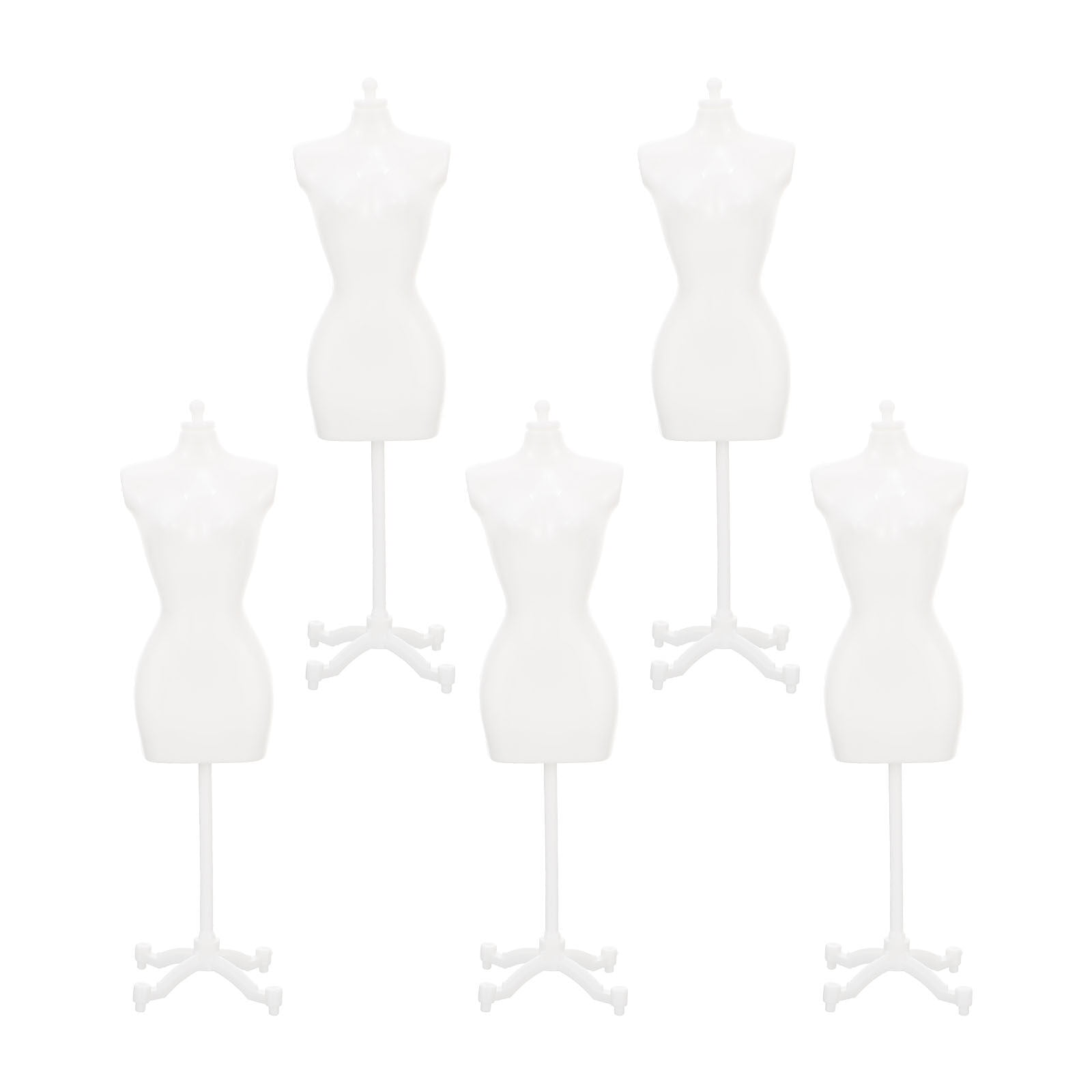 Jiandong Doll Dress Support 5 Miniature Female Dress Form Mannequins ...