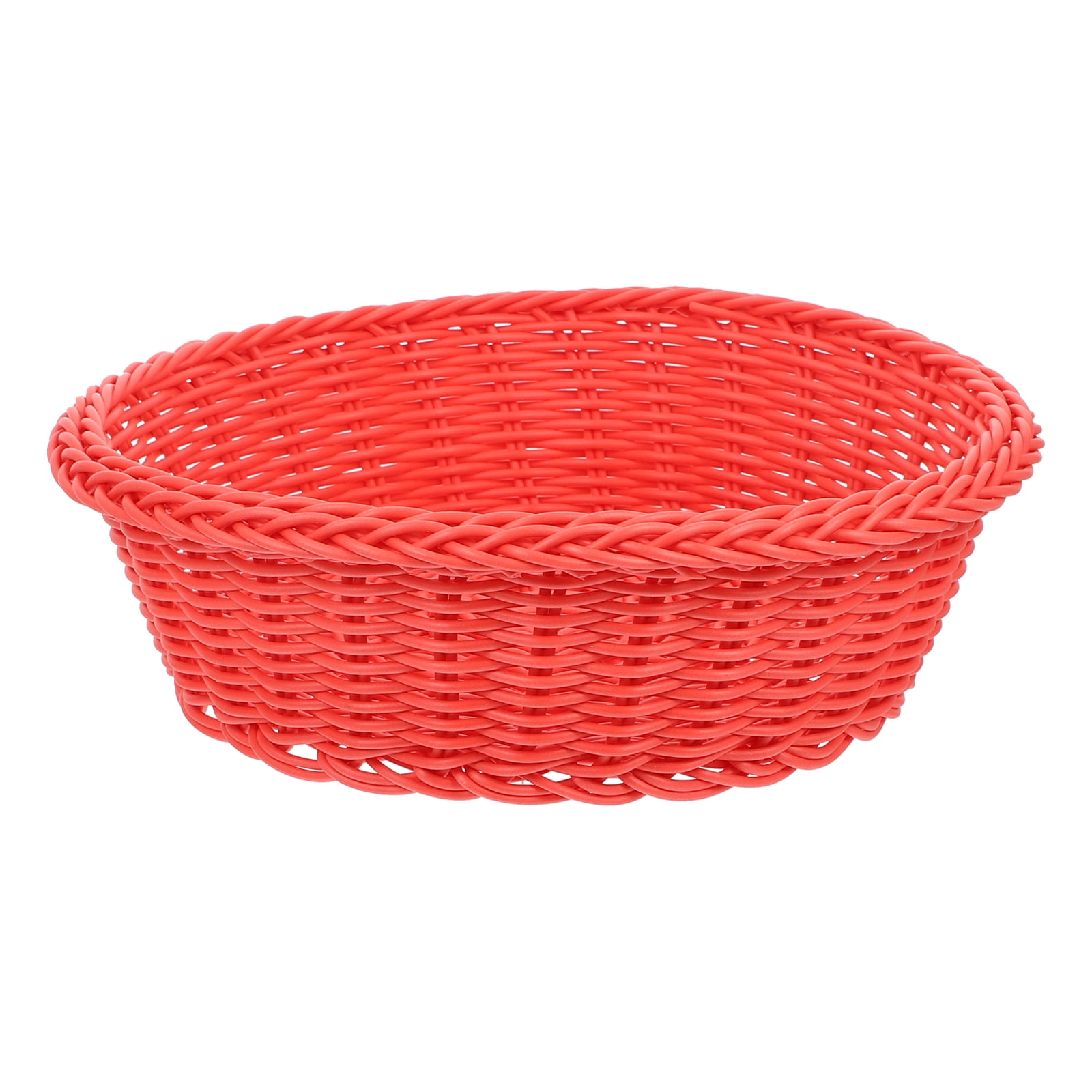 Jiandong Fruit Tray Red Hand-Woven Rattan Kitchen Fruit & Bread Basket ...