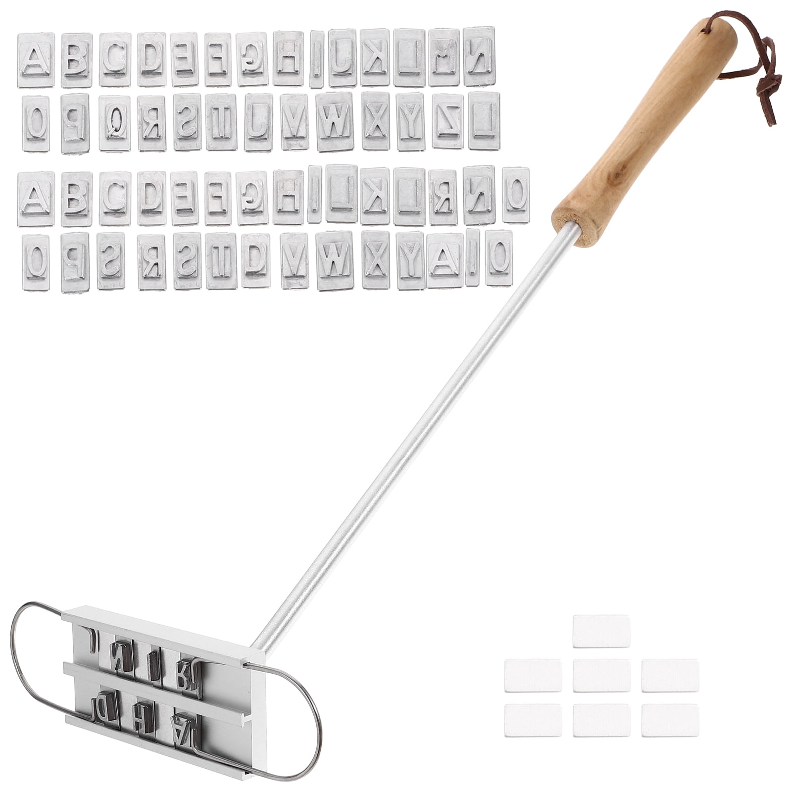FRCOLOR 1 Set Wood Handle Branding Iron English Letters Kit for BBQ ...