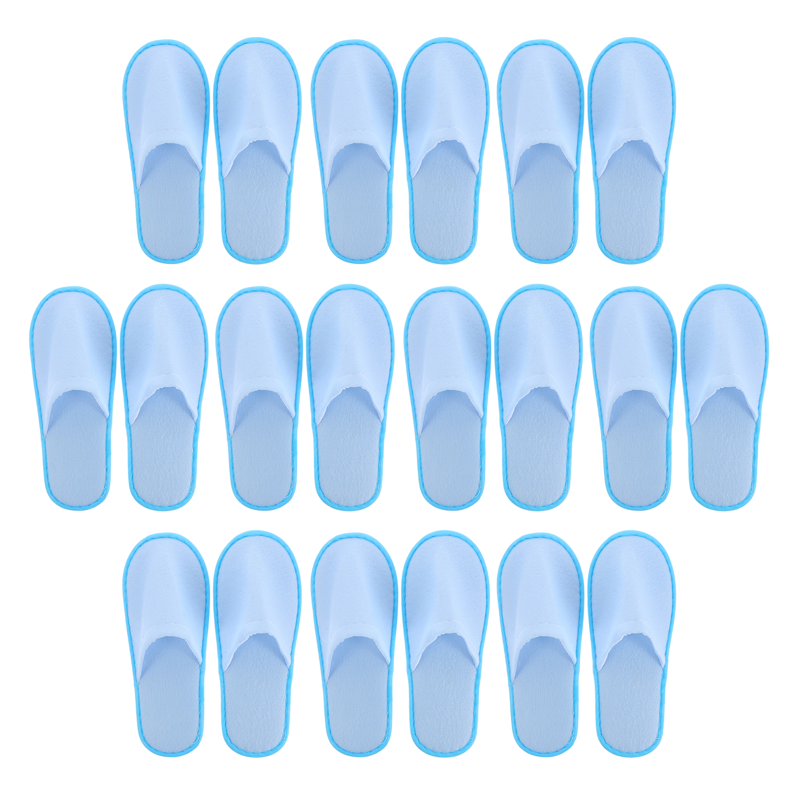 Jiandong Non-skid Slipper 10 Pairs Blue House Slippers for Guests and Sauna(10.63X4.13X0.16Inch ...