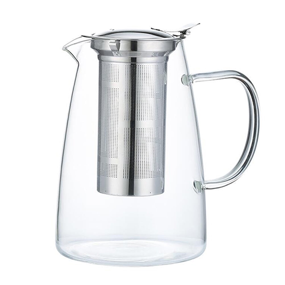Jiandong Tea Kettle 1250ML Glass Stovetop Teapot with Infuser Lid for ...