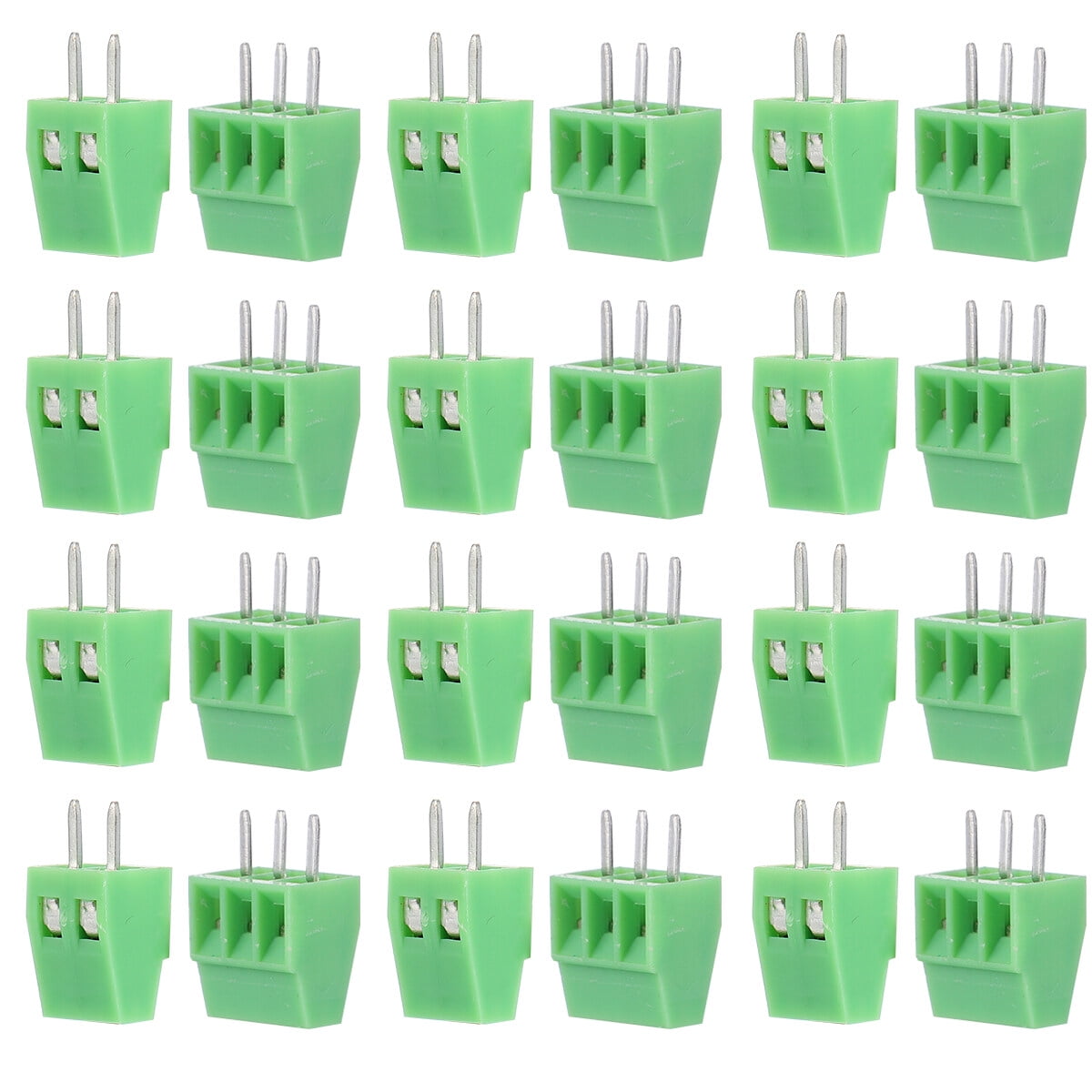 Jiandong Terminal Block Connector 50 Pcs Pitch 2.54mm Straight Pin 2P 3P Screw PCB Terminal ...