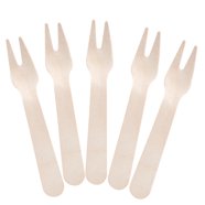 BalsaCircle 4 Gold Metal Appetizer Dessert Forks Leaf Handles Party ...