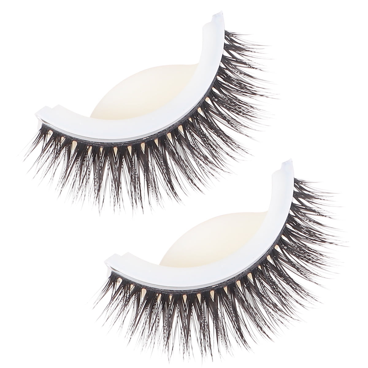 Jiandong fake eyelash 3D Thick Reusable Self-Adhesive Eye Lashes Black ...