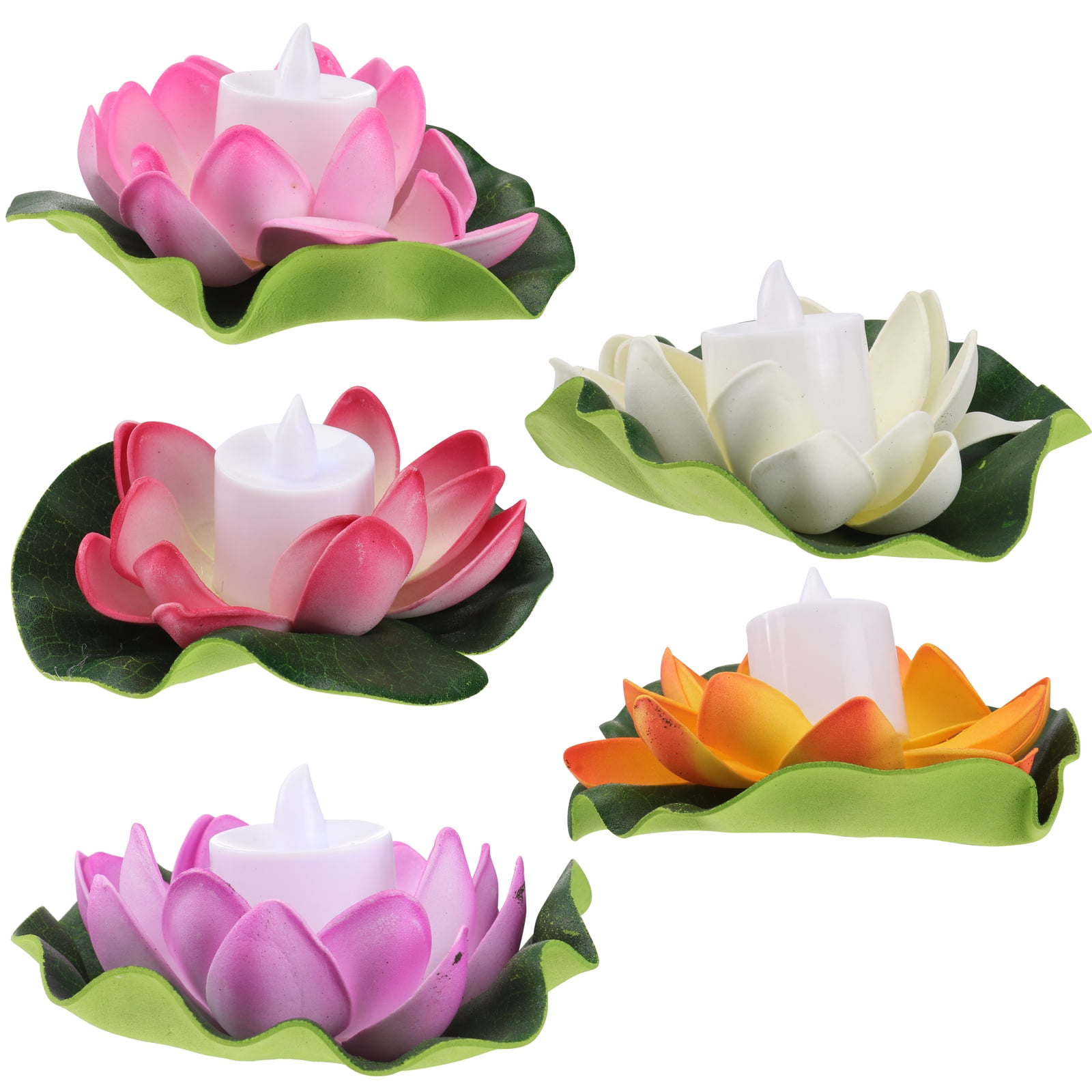 Jiandong lotus lantern Floating Lotus Pool Lights Flower Light Lily Lantern Led Flowers Candles ...