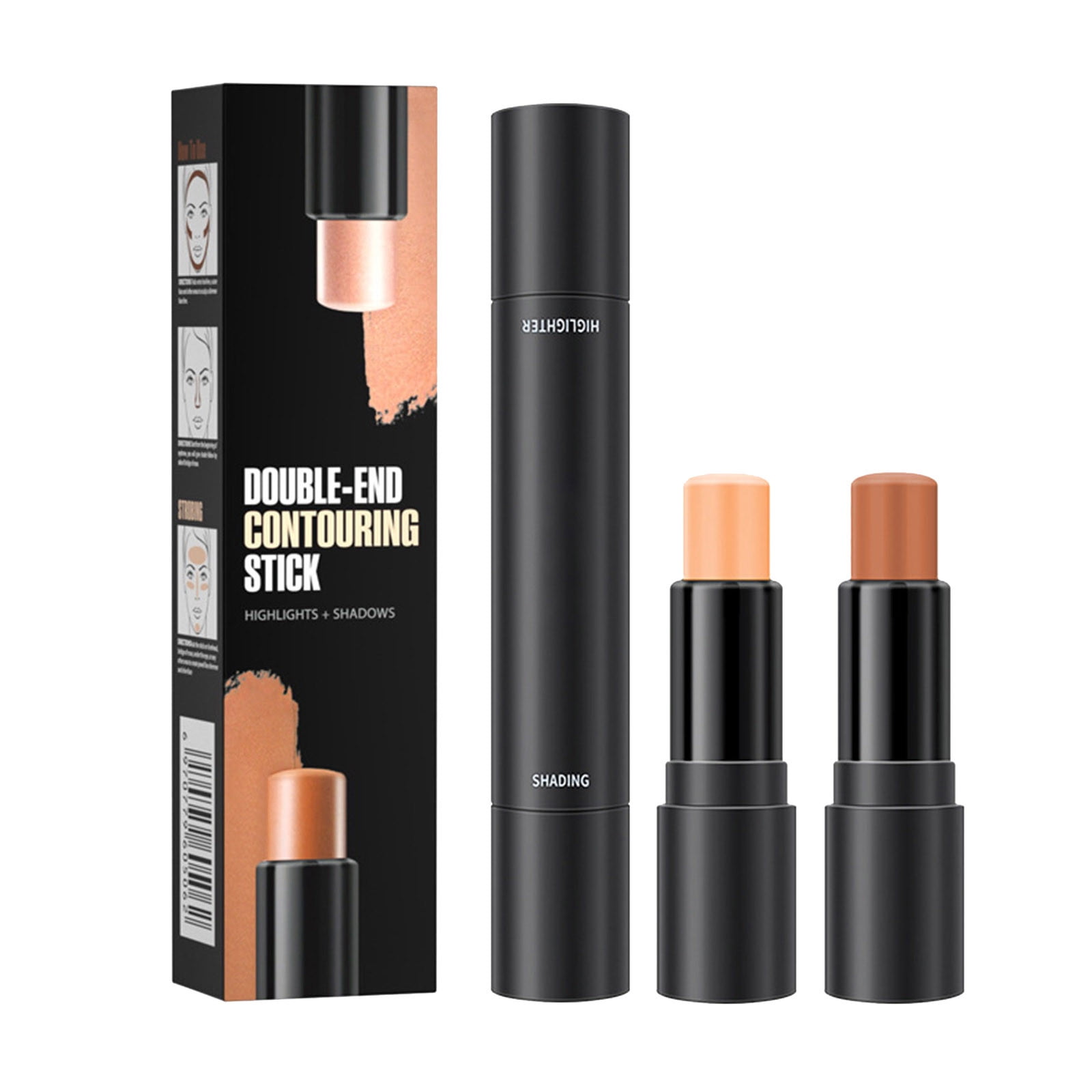 Jiansiiy Two Tone Sticks Makeup Kit Face Highlighter Contouring For ...
