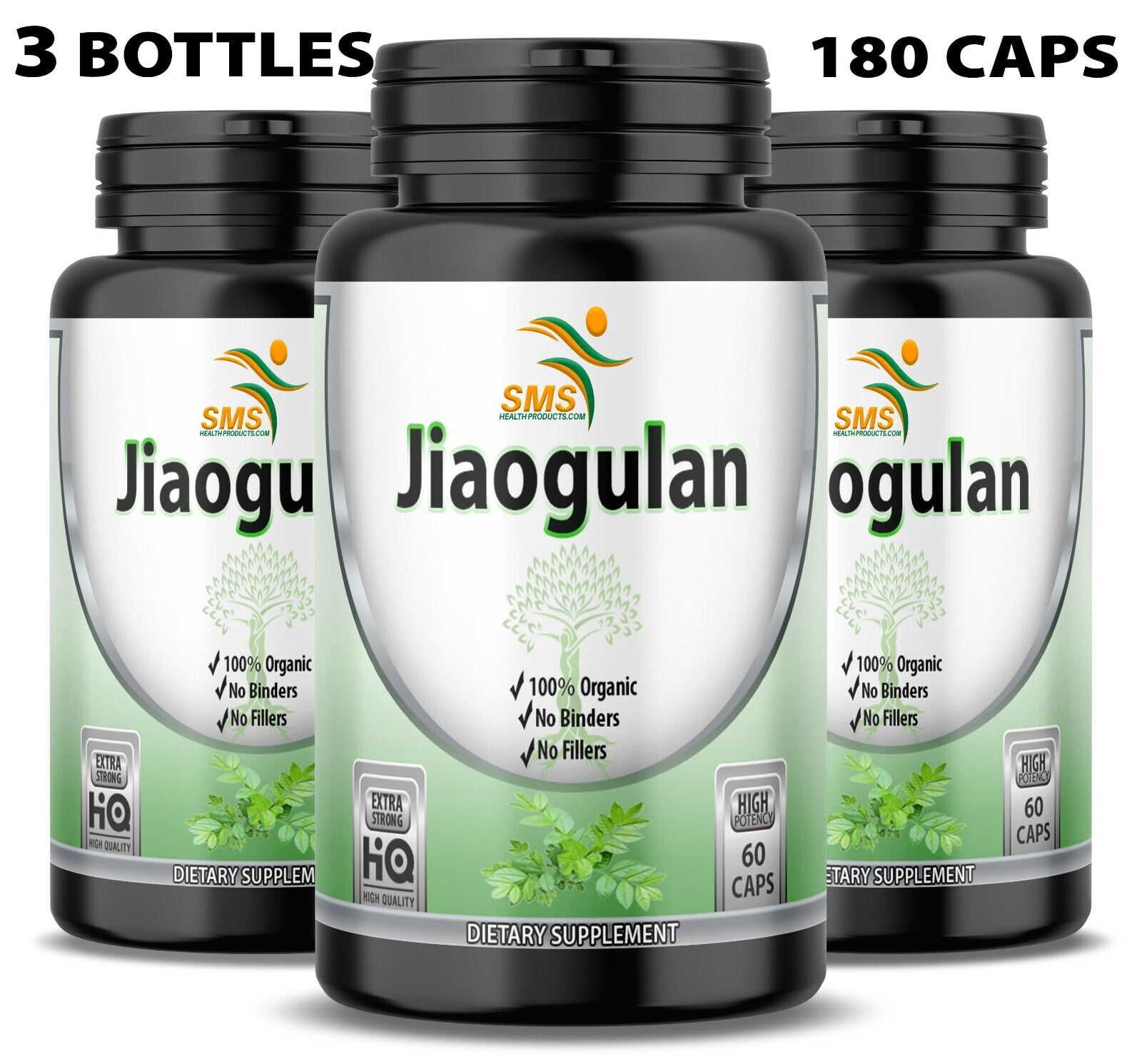 Jiaogulan Gynostemma Pentaphyllum Southern Ginseng Adaptogen 60 ...