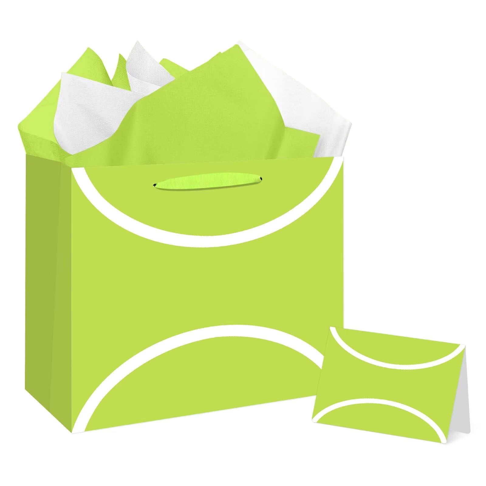 Jiaoiudi Tennis Gift Bag with Tissue Paper Greeting Card Tennis Party ...