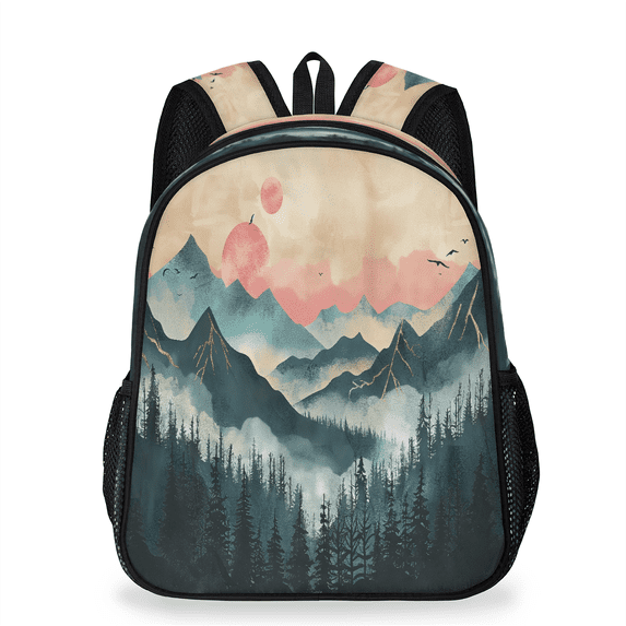 Jiaoprinted Adult Mountain Pine Tree Travel Backpack, Casual Daypack ...