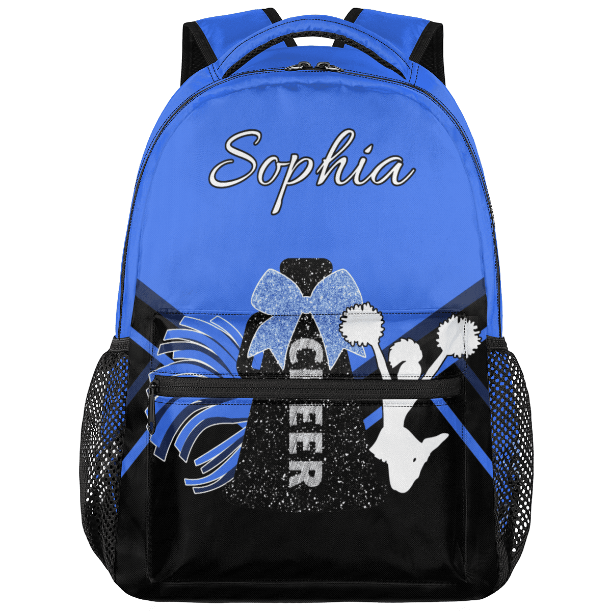 Jiaoprinted Black Navy Custom Cheer Backpack, Personalized Cheerleading ...