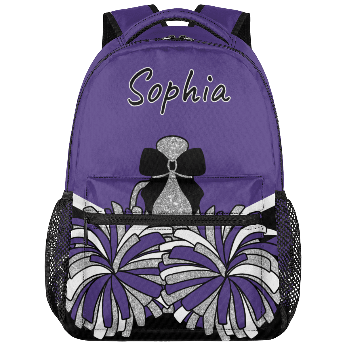 Jiaoprinted Dark Purple Personalized Cheer Backpack, Custom ...
