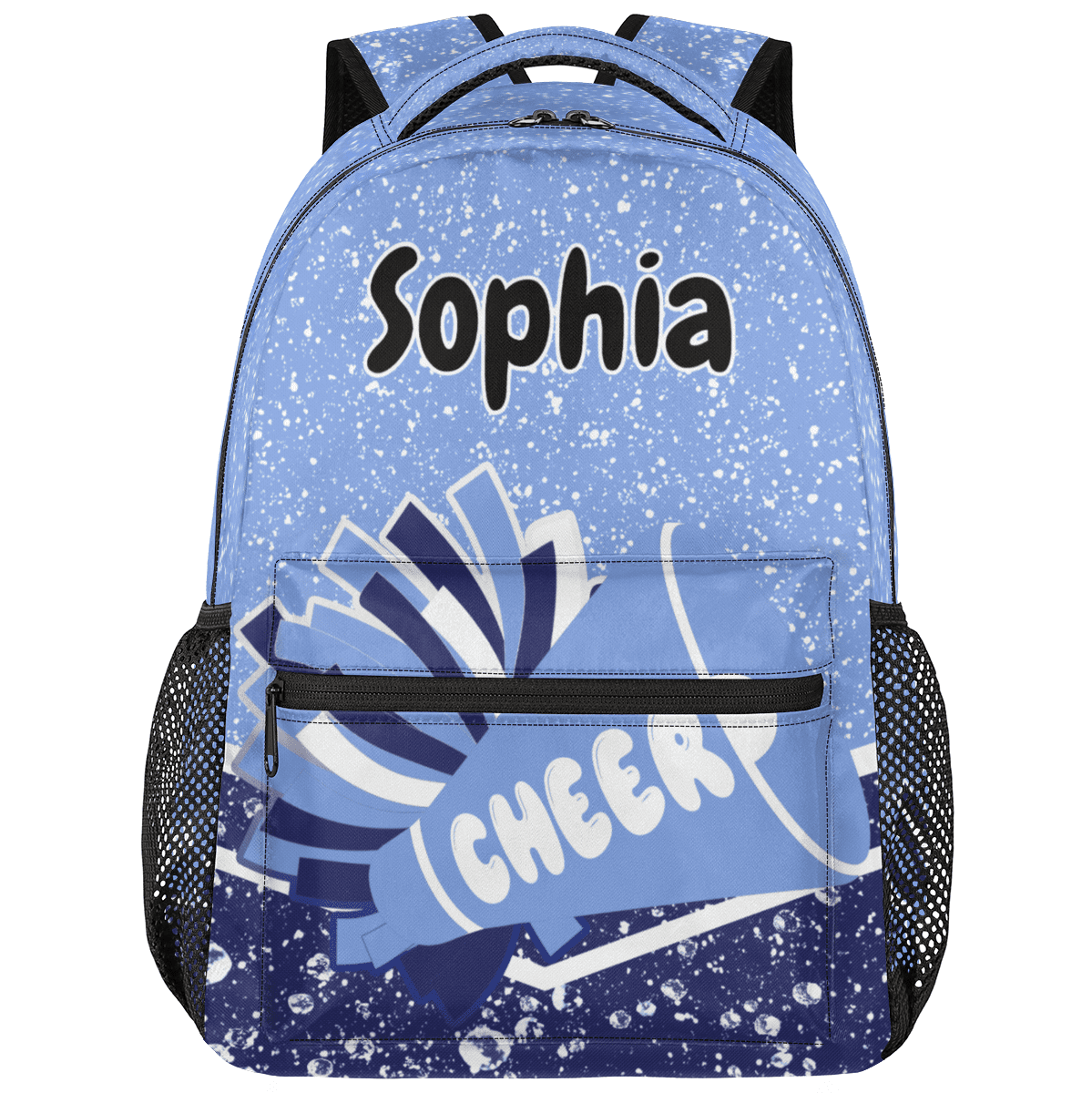 Jiaoprinted Light Blue Custom Cheer Backpack, Personalized Cheerleading ...