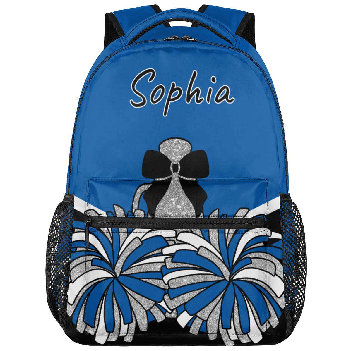 Jiaoprinted Navy Blue Black Personalized Cheer Backpack, Custom ...