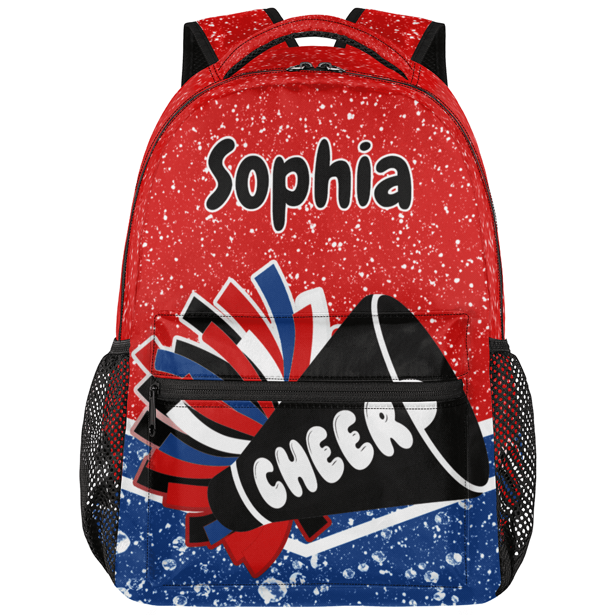 Jiaoprinted Red Blue Custom Cheer Backpack, Personalized Cheerleading ...