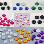 John Bead 1000pcs Crystal Round Oval Acrylic Plastic Flat Back ...
