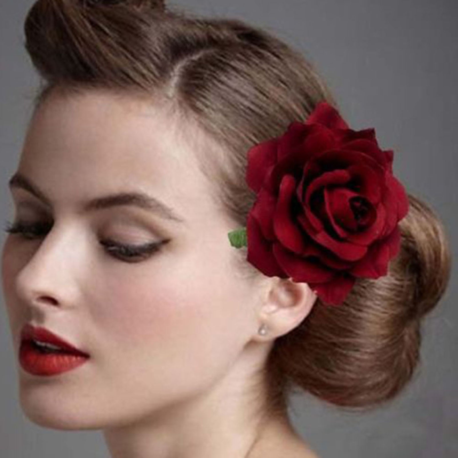 Jiaroswwei 1Pc Hair Clip Reusable Rose Flower Shape Metal Rose Flower ...