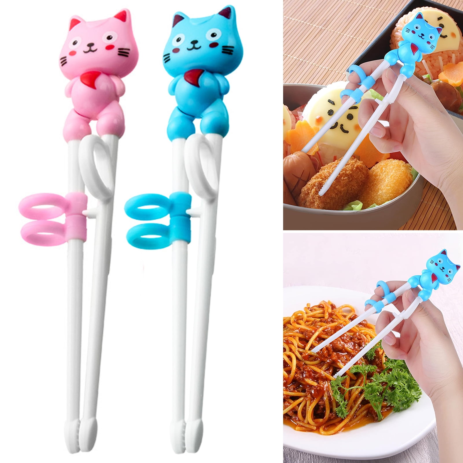 Jiaroswwei 2 Pair Kids Chopsticks Easy-to-use Reusable Educational ...