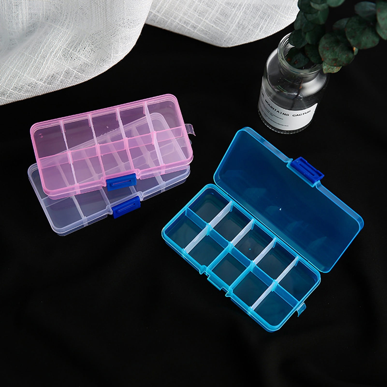 Jiaroswwei 2Pcs/Set Fishing Gear Storage Box Transparent High Capacity ...
