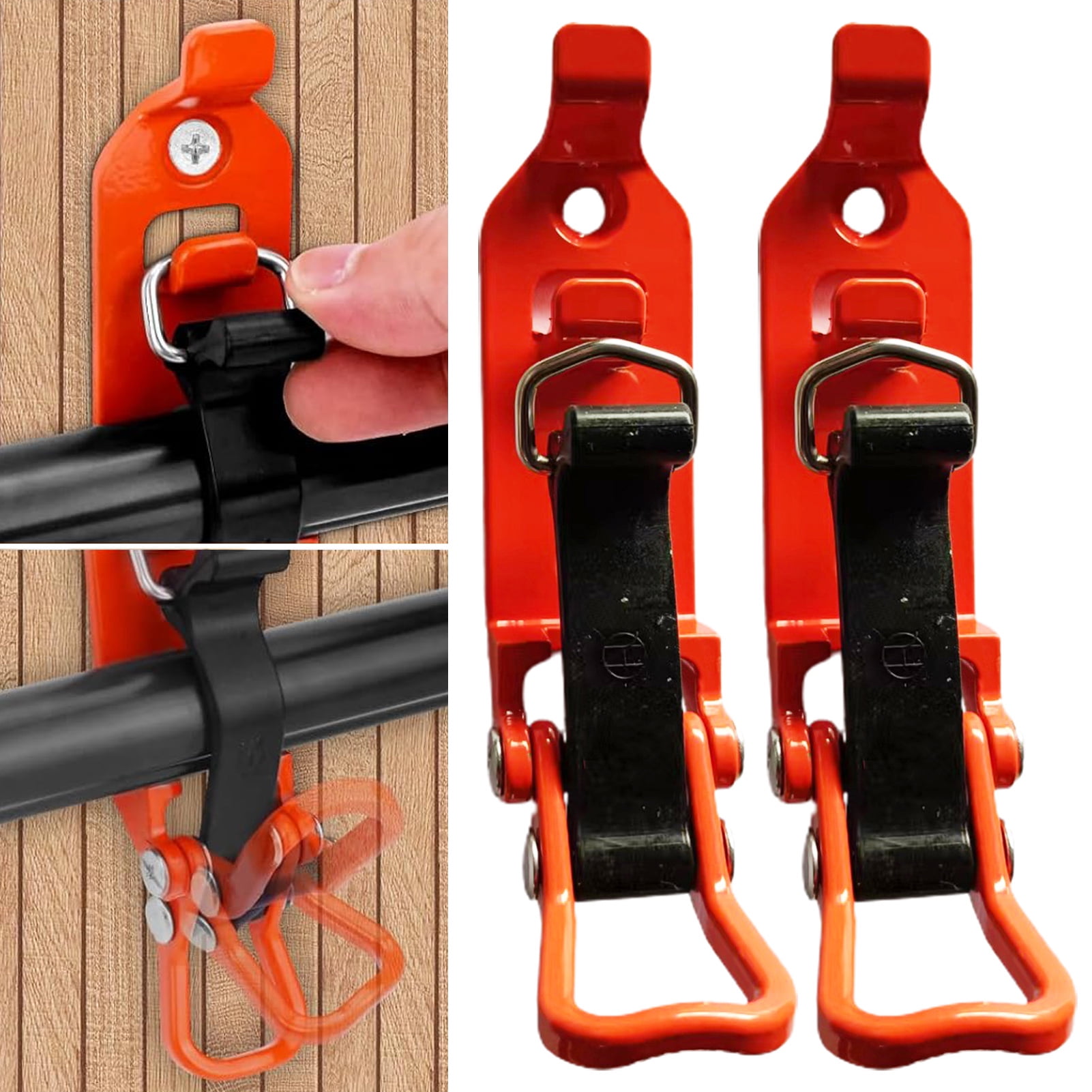 Jiaroswwei 2Pcs Shovel Mount Holder Metal Bracket Rubber Tape Heavy ...