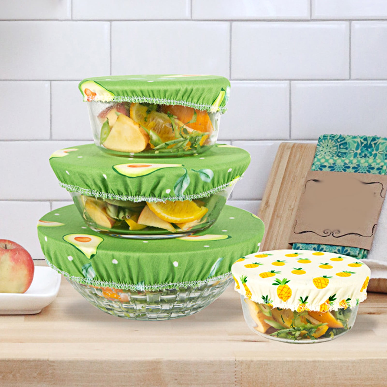 Jiaroswwei 3Pcs/Set Bowl Cover Cloth Reusable Practical Fabric Keep ...