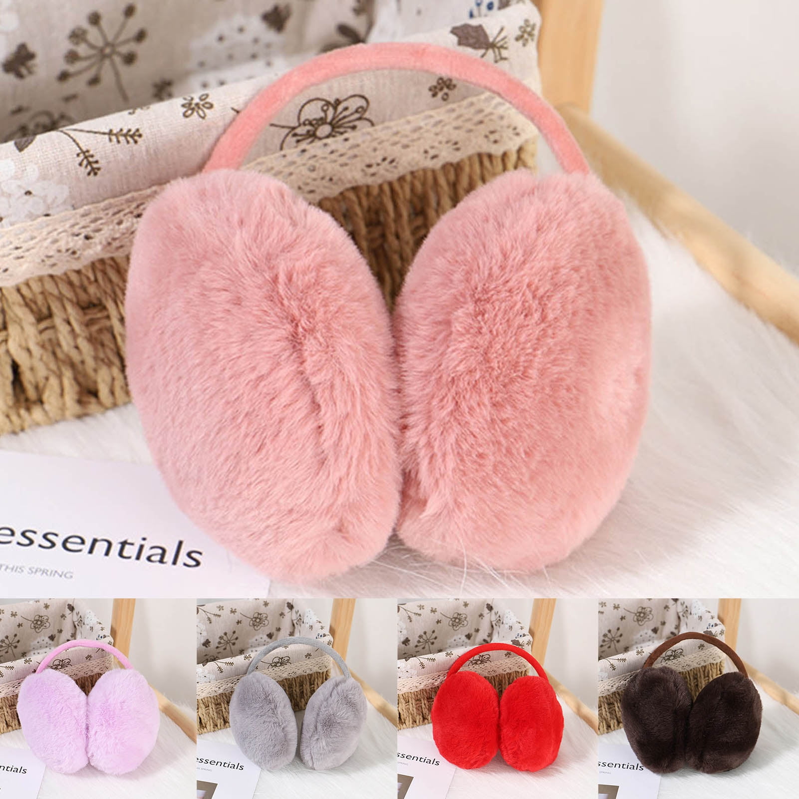 Jiaroswwei Ear Muff Thick Lightweight Fuzzy Anti-deformation Ear Warmer ...