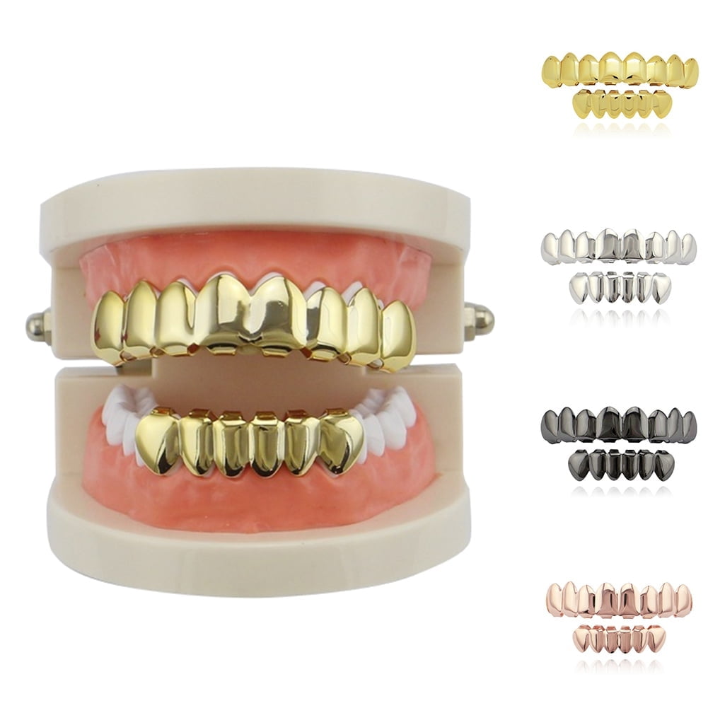 Jiaroswwei Fashion Unisex Removable Top Bottom Mouth Teeth Grills ...