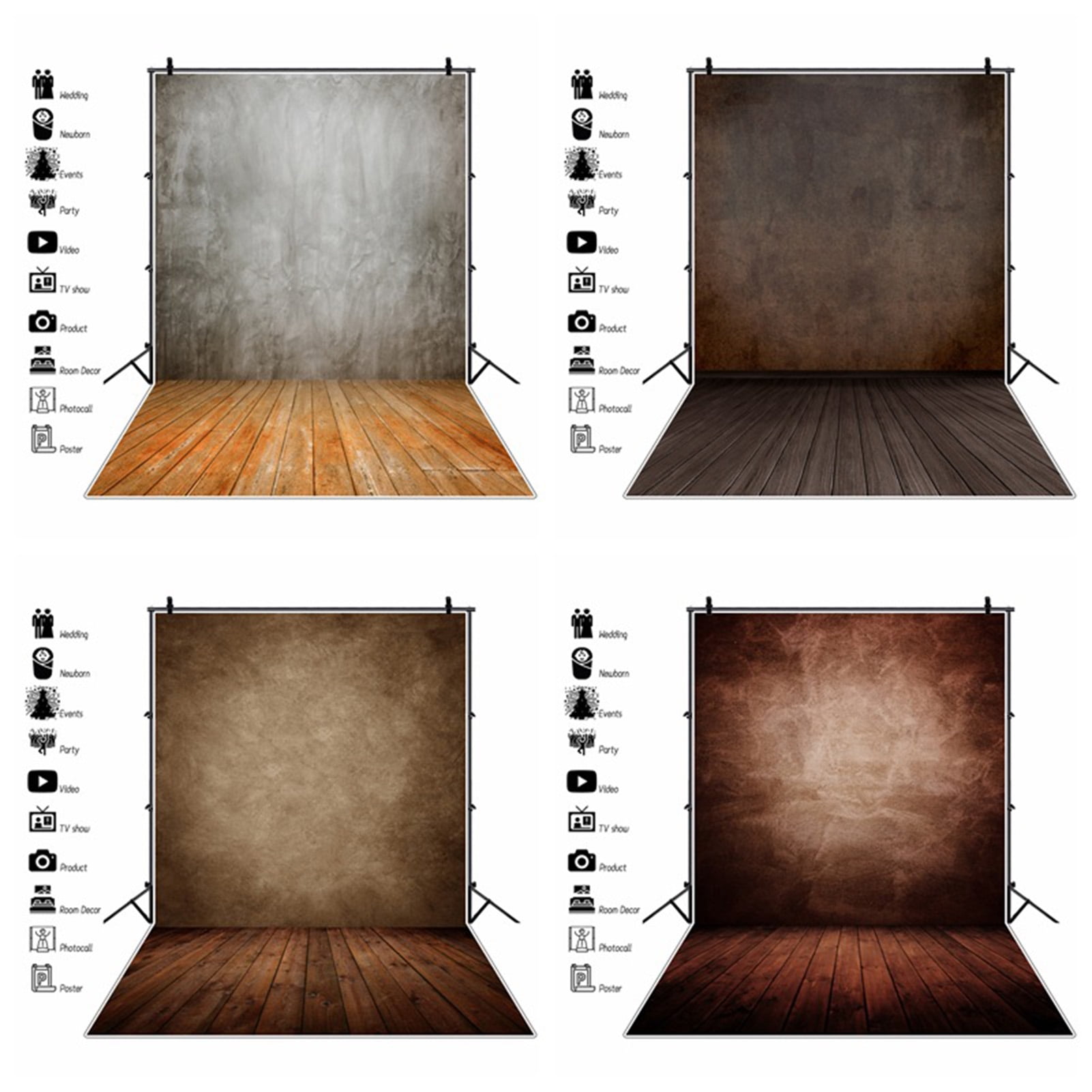 Jiaroswwei Photography Backdrop Space Saving Aesthetic Glare-free ...