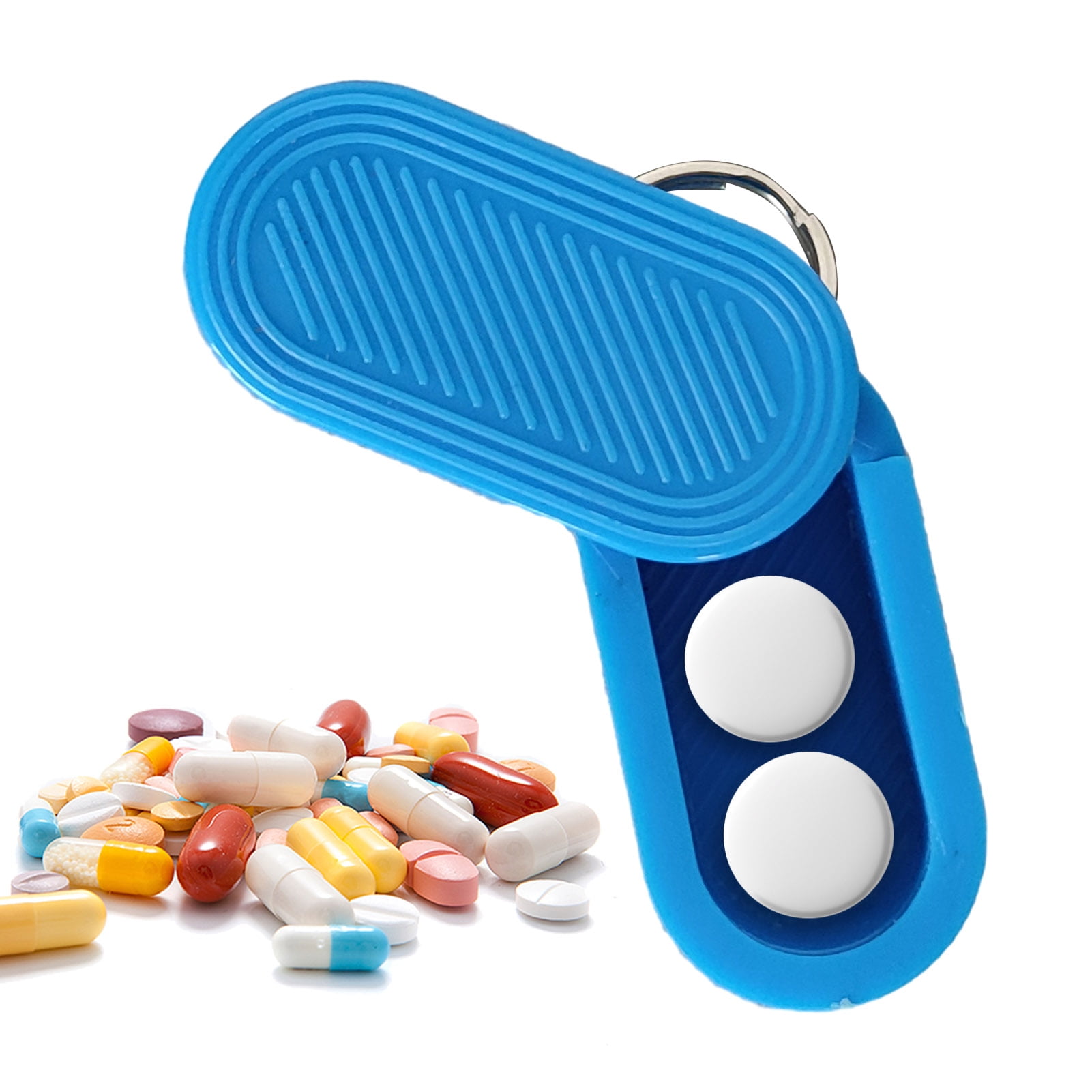 Jiaroswwei Pill Box Compact Magnetic Slide Design Pocket-sized with ...