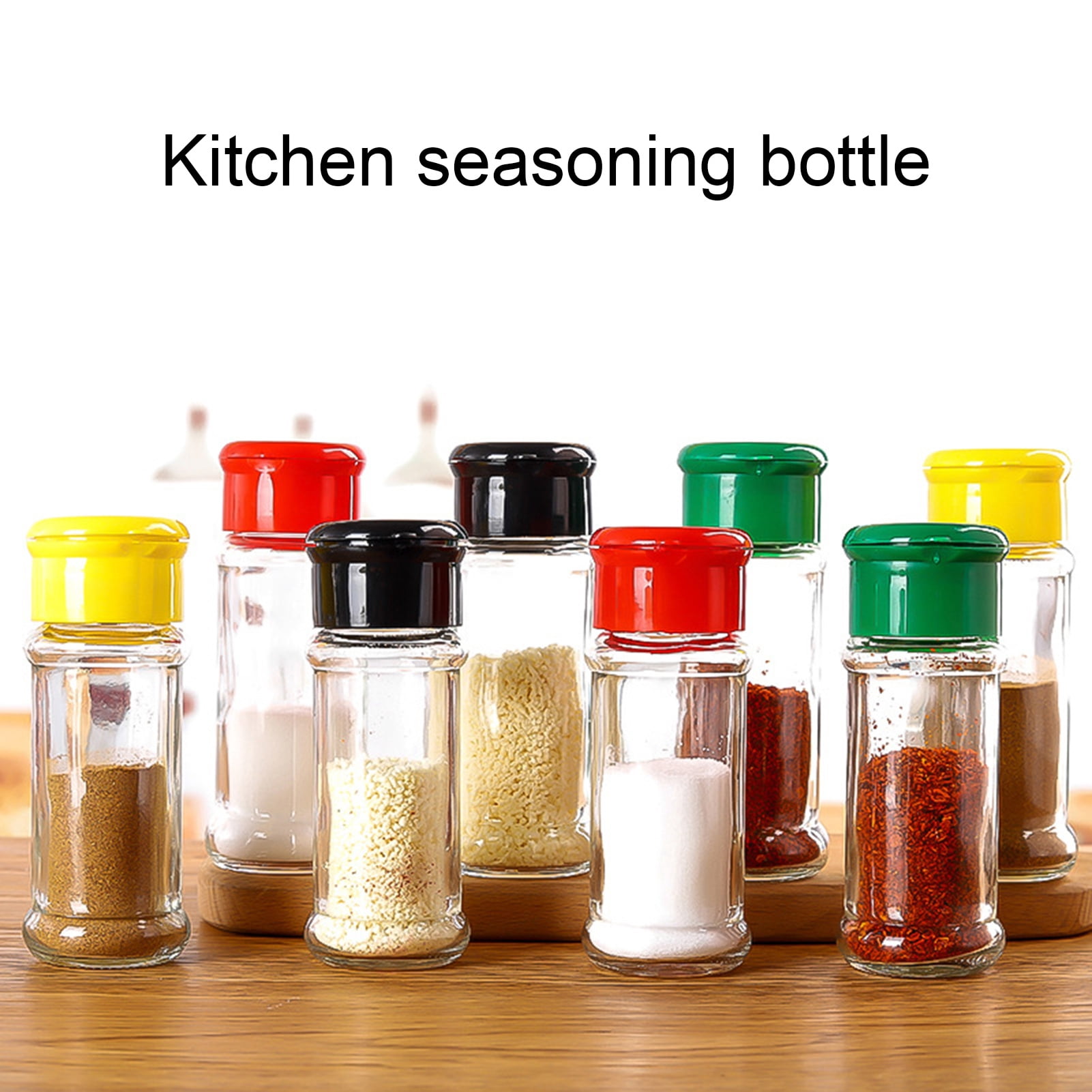 Jiaroswwei Spice Jar with Lid Clear Detachable Reusable Refillable ...