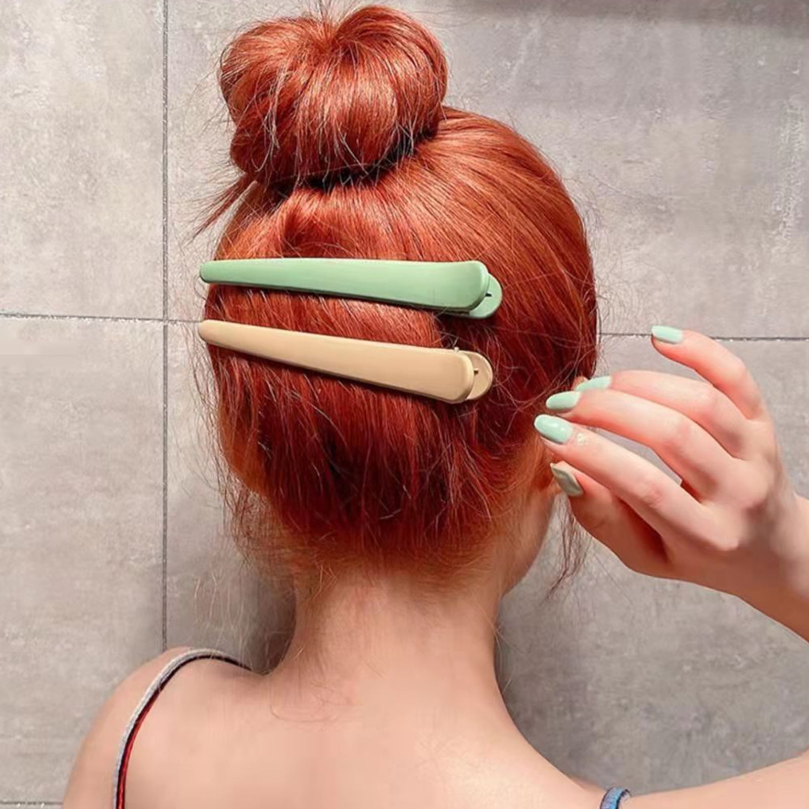 Jiaroswwei Styling Hairclip Solid Color Durable Portable Long Sturdy ...