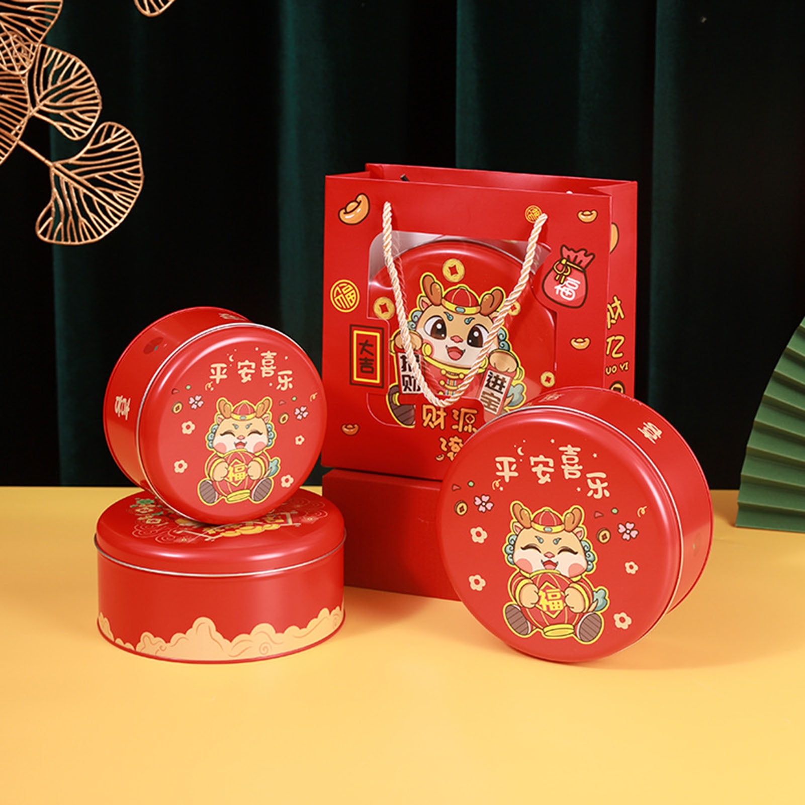 Jiaroswwei Year of The Dragon Cookie Biscuit Box Chinese Character ...