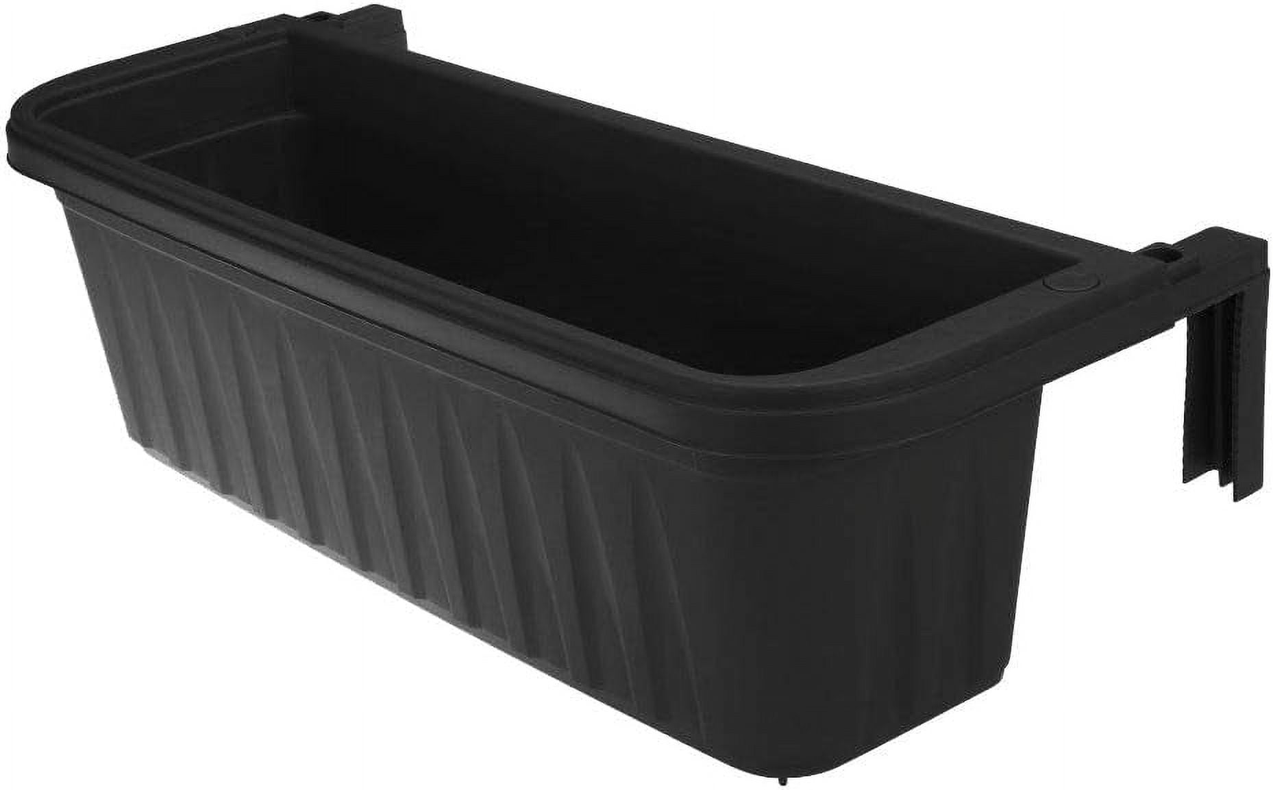Jiarui 24" Adjustable Railing Planter, Black - Walmart.com