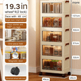 Jiarui 3 Tier Stackable Plastic Storage Bins with Lids, Collapsible ...