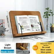 VIVO Adjustable Bamboo Book Stand, Light Wood / White, Laptop ...