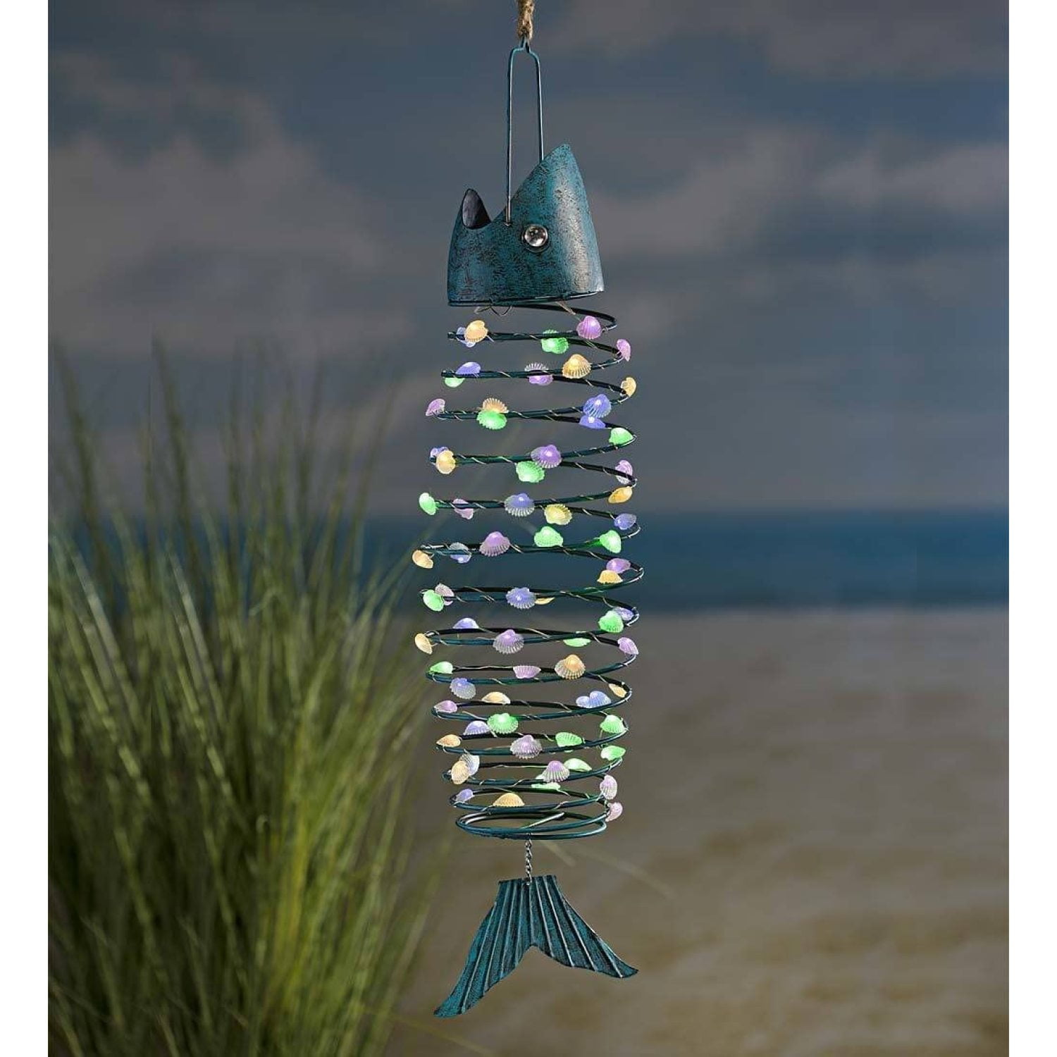 Jiarui Hanging Solar Fish Garden Art - Walmart.com