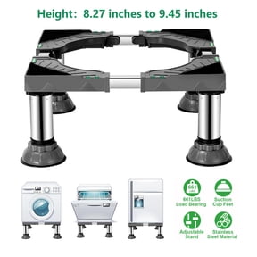ZeenArt Mini Fridge Stand Universal Adjustable Base with 4 Strong Feet ...