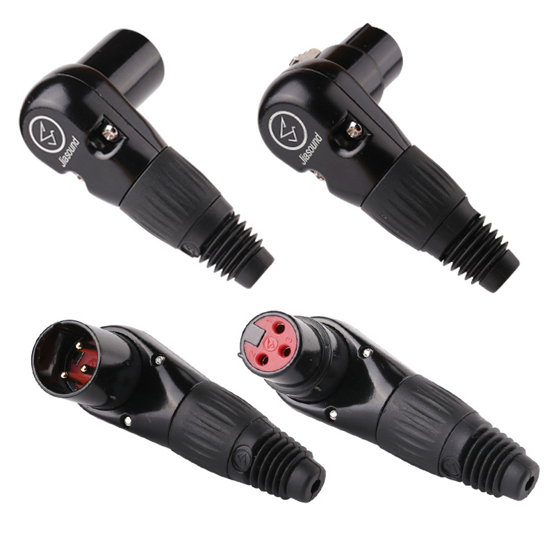 Jiasound Gold-Plated Three-Core Kanong Plug Balance XLR Welding Corner ...