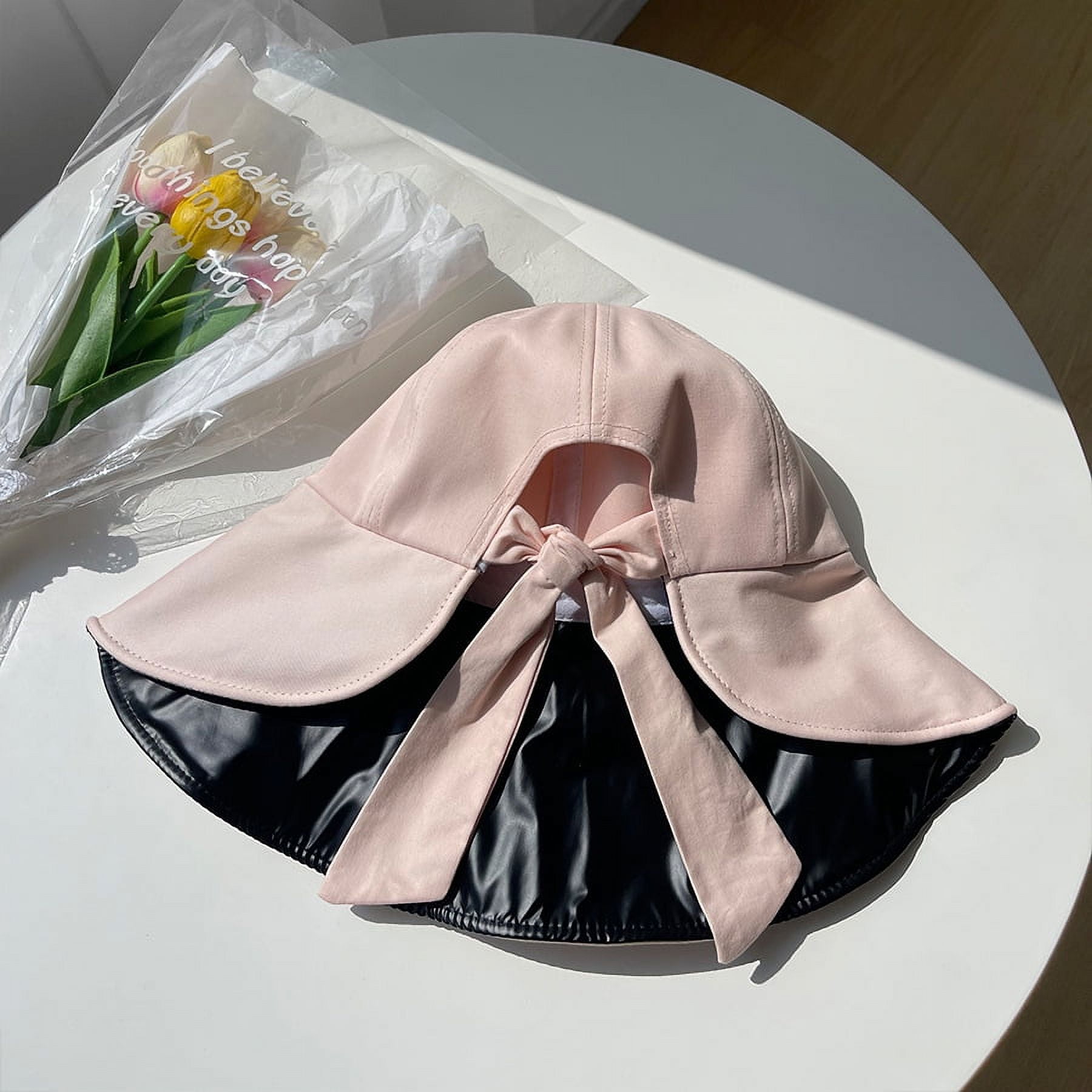 Jiawei Japanese Fisherman's Hat, Female Black Rubber Sunscreen Hat ...