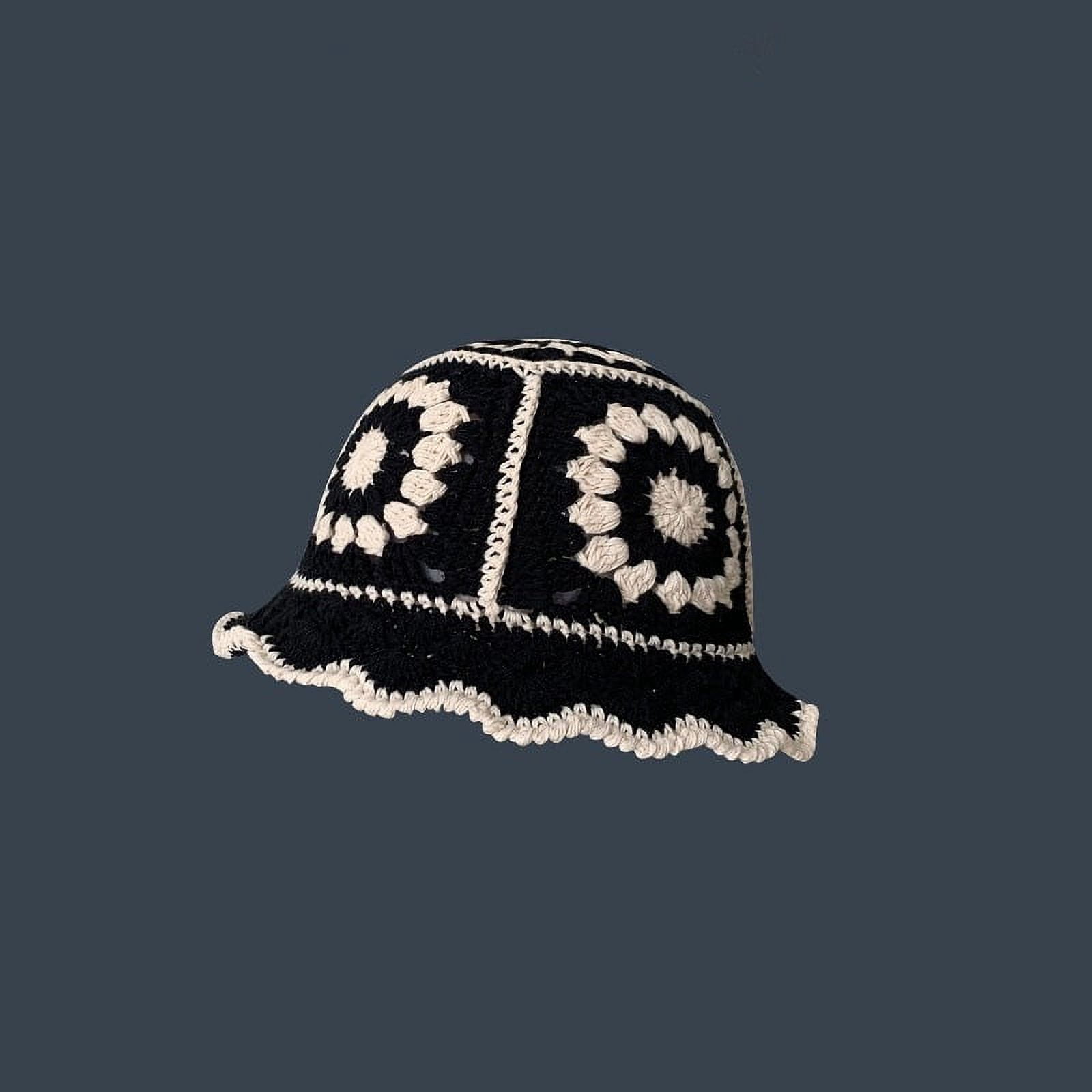 Jiawei Japanese Retro Hollow Flower Handmade Knitted Basin Hat For ...