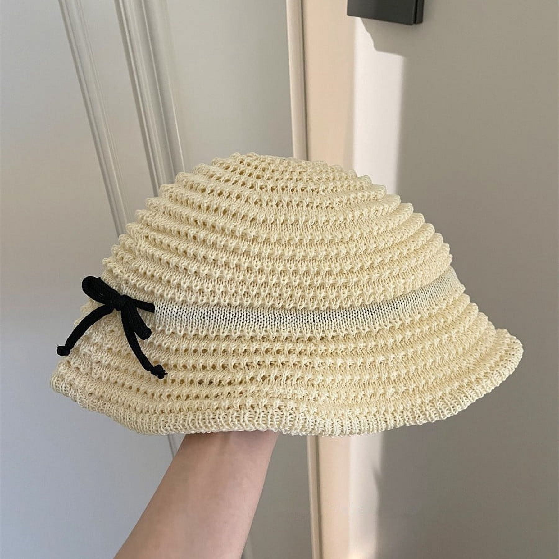 Jiawei New Season Outing Hollowed Out Bow Grass Hat For Women's ...