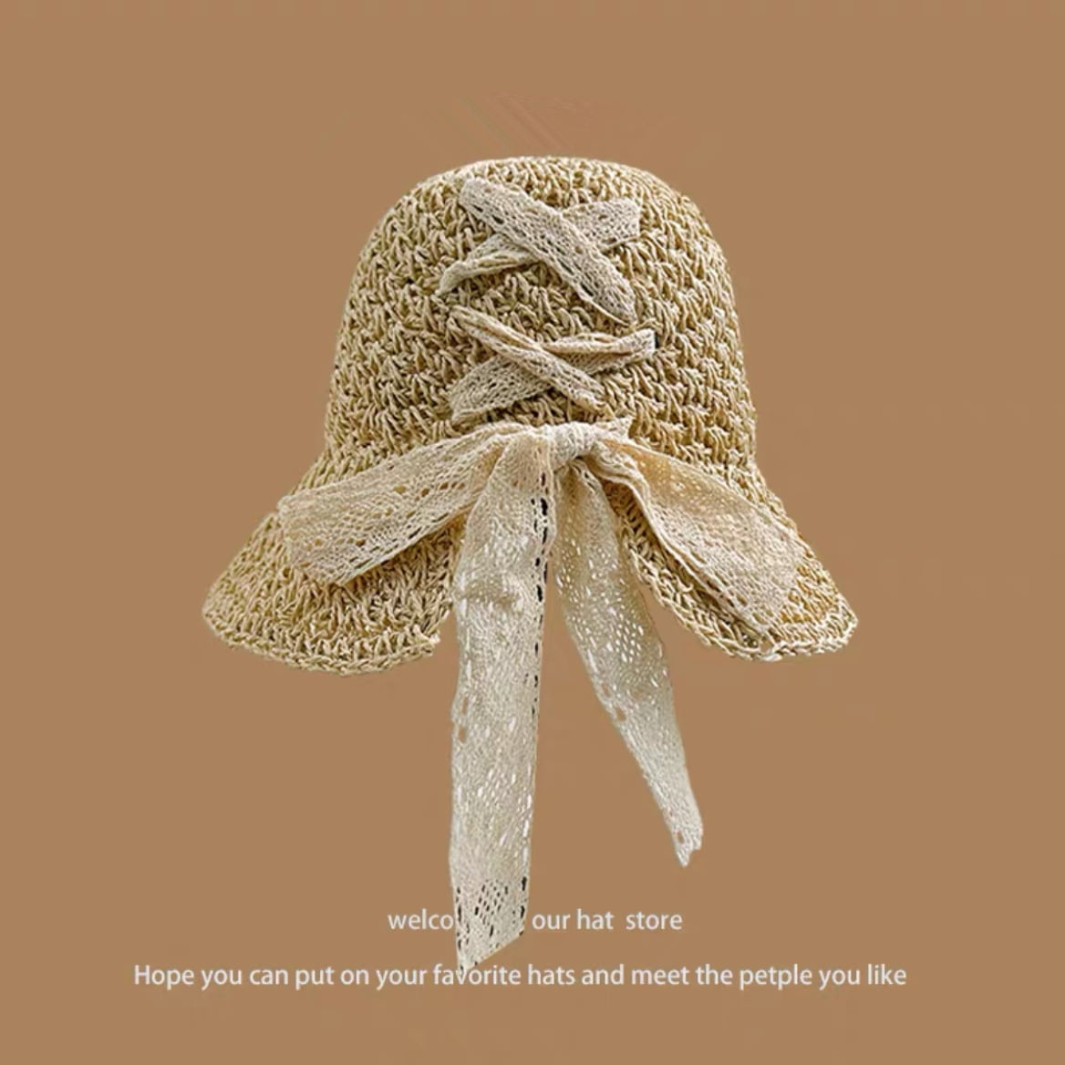 Jiawei Spring/Summer Korean Edition Sweet And Versatile Woven Straw Hat ...