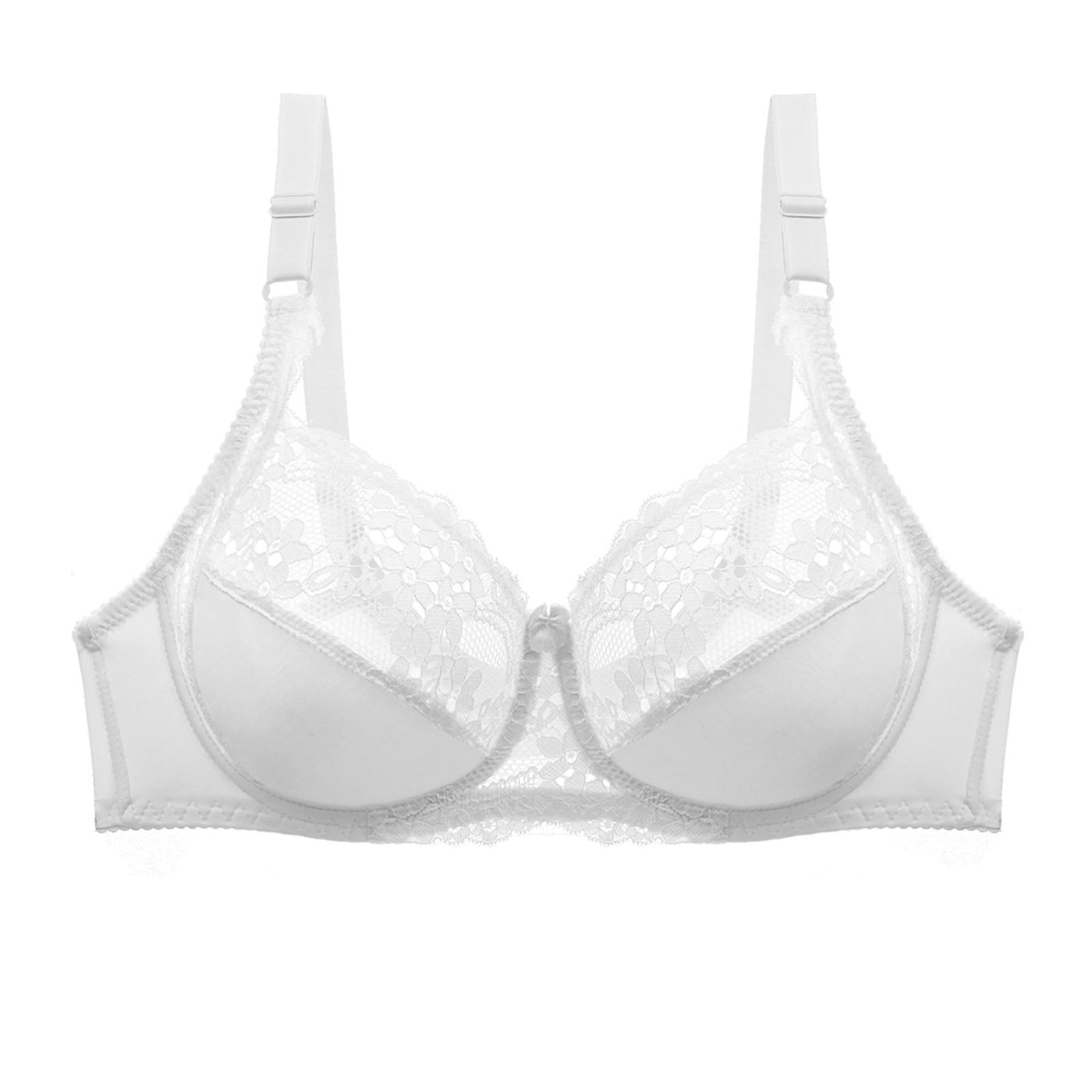 Jiaweic Women's Double Lace Lingerie Plus Size Bra for Figures Elegant ...