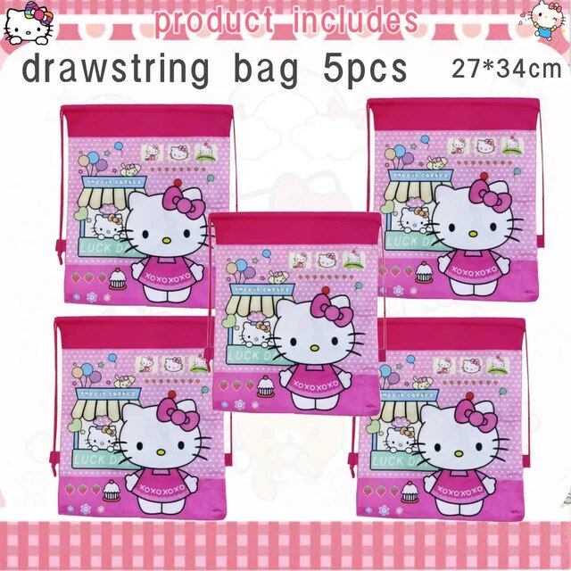 Jiayi Hello Kitty Party Supplies Cartoon Cat Disposable Tableware Tablecloth Cup Plate Balloons ...