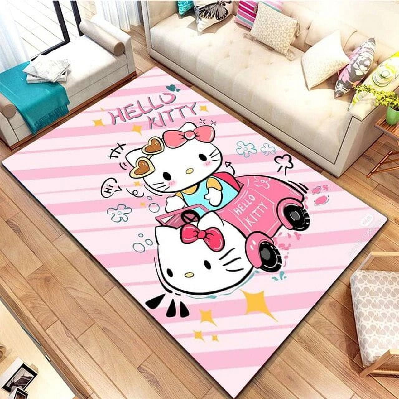 LU Japanese Anime Sanrio Hello Kitty Large Area 3D Carpet Home for ...