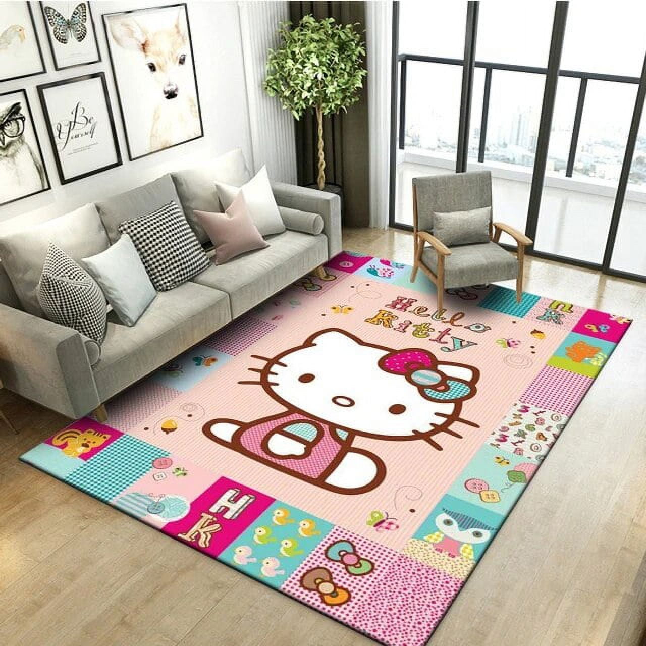 LU Japanese Anime Sanrio Hello Kitty Large Area 3D Carpet Home for ...